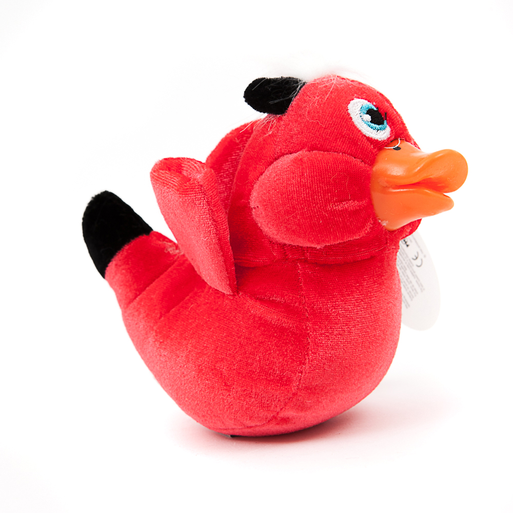 Red Devil Fuzzy Duck small - JustDucks